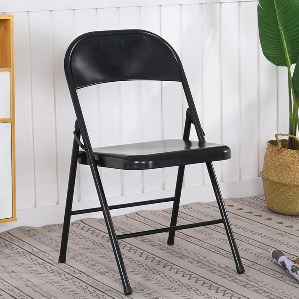 Ins Wind Iron Folding Back Simple Family Dining Ch... – Grandado