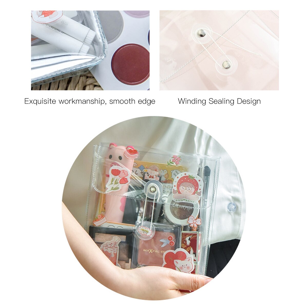 Borsa portadocumenti portatile trasparente per doc... – Grandado