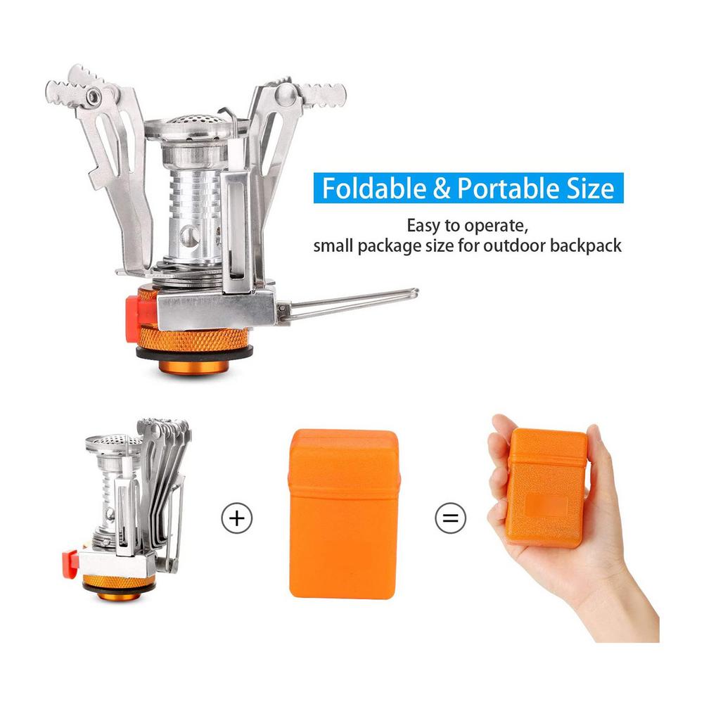 Mini Outdoor Camping Stove Cooker Pot Set Aluminum... – Grandado