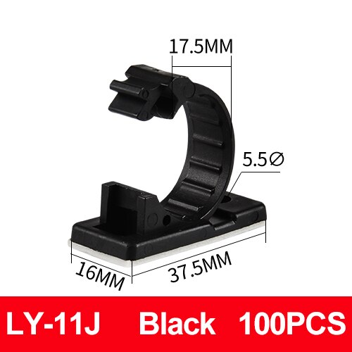 100PCS Cable Line Clip Clamp Sticky Self-Adhesive ... – Vicedeal