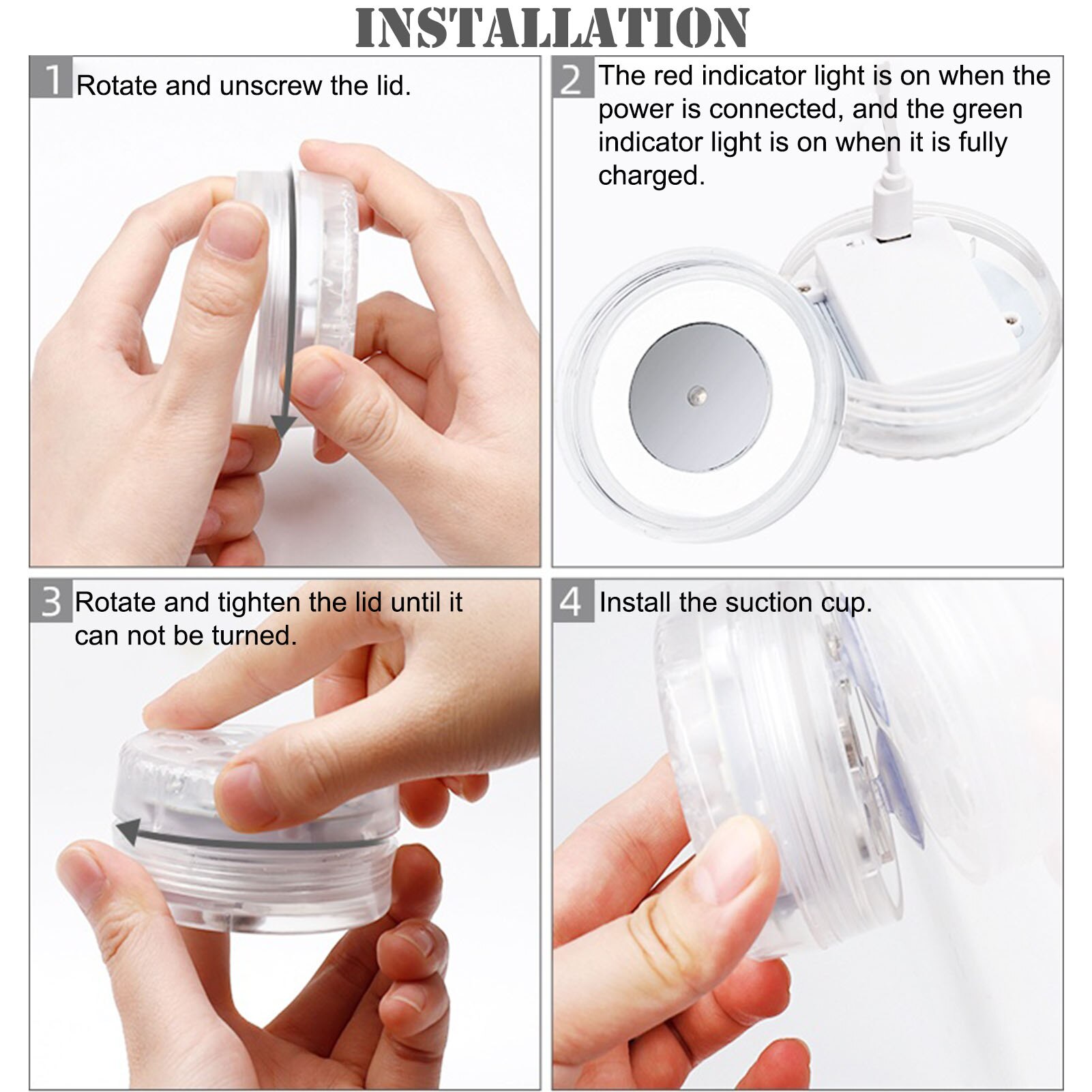 13 Led Onderwater Licht Usb Oplaadbare Zwembad Lam... – Vicedeal