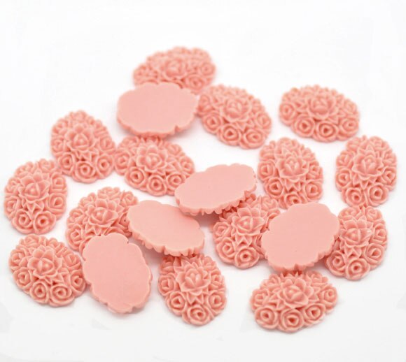 50Pcs Mixed Resin Flower Decoration Crafts Beads F... – Grandado