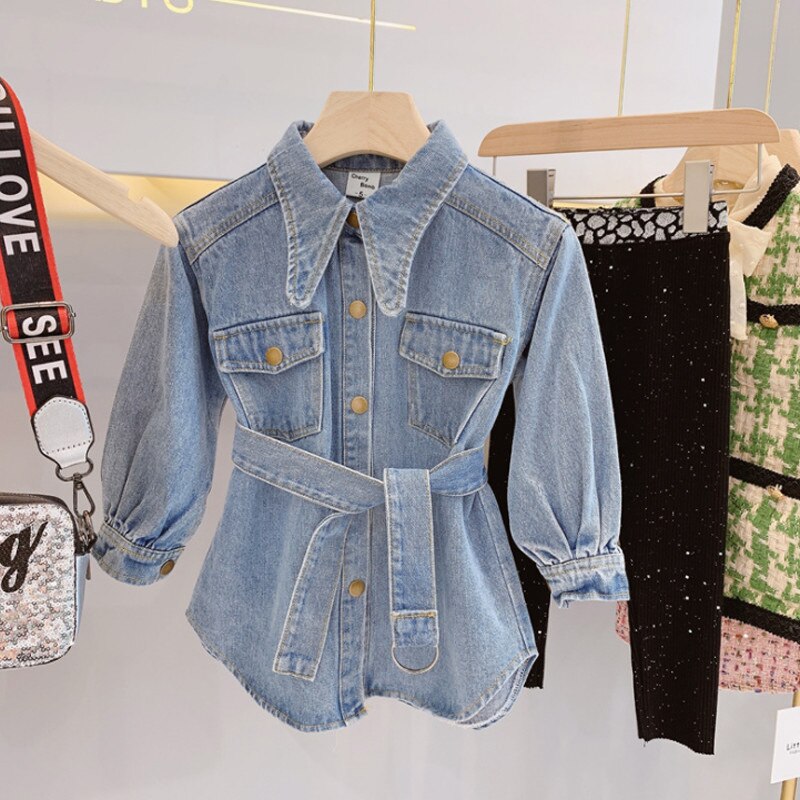 Toddler Kids Girls Denim Jean Fall Jacket Button C... – Vicedeal