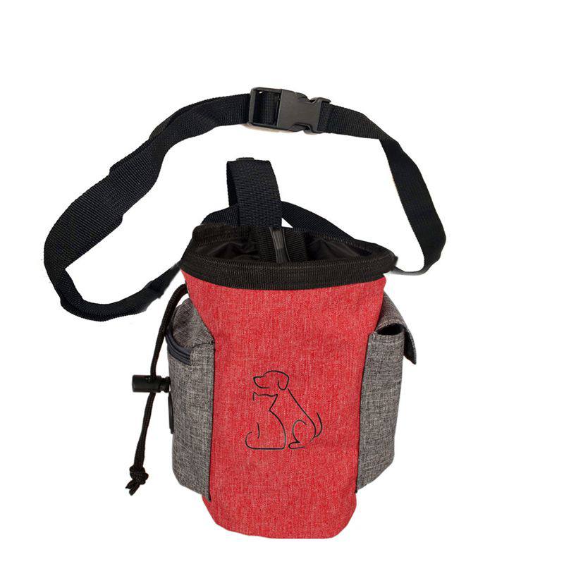 Dog Feed Pouch Pet Hands Free Training Waist Bag Drawstring Carries ...