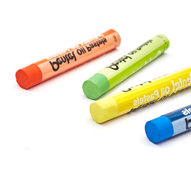 Japan Round Shaped Crayons 12 Colors Set Oil Paste... – Grandado