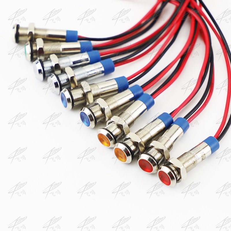 LED Metal Indicator light 6mm waterproof Signal la... – Grandado