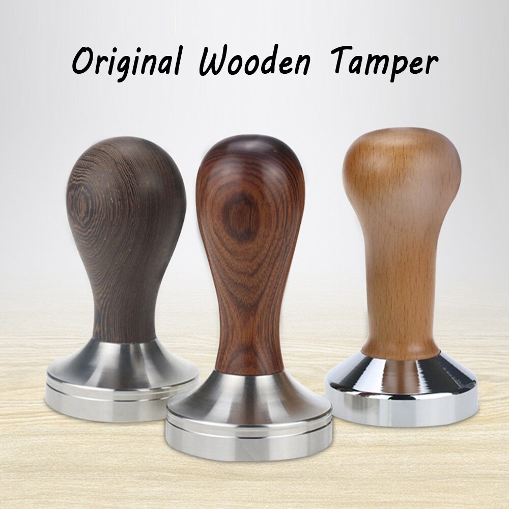 51mm 58mm Kaffee Tamper Gewinde Boden Holz Griff P... – Vicedeal