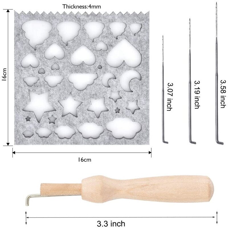 LMDZ 7Pcs Needle Felting Applique Mold DIY Craft T... – Grandado