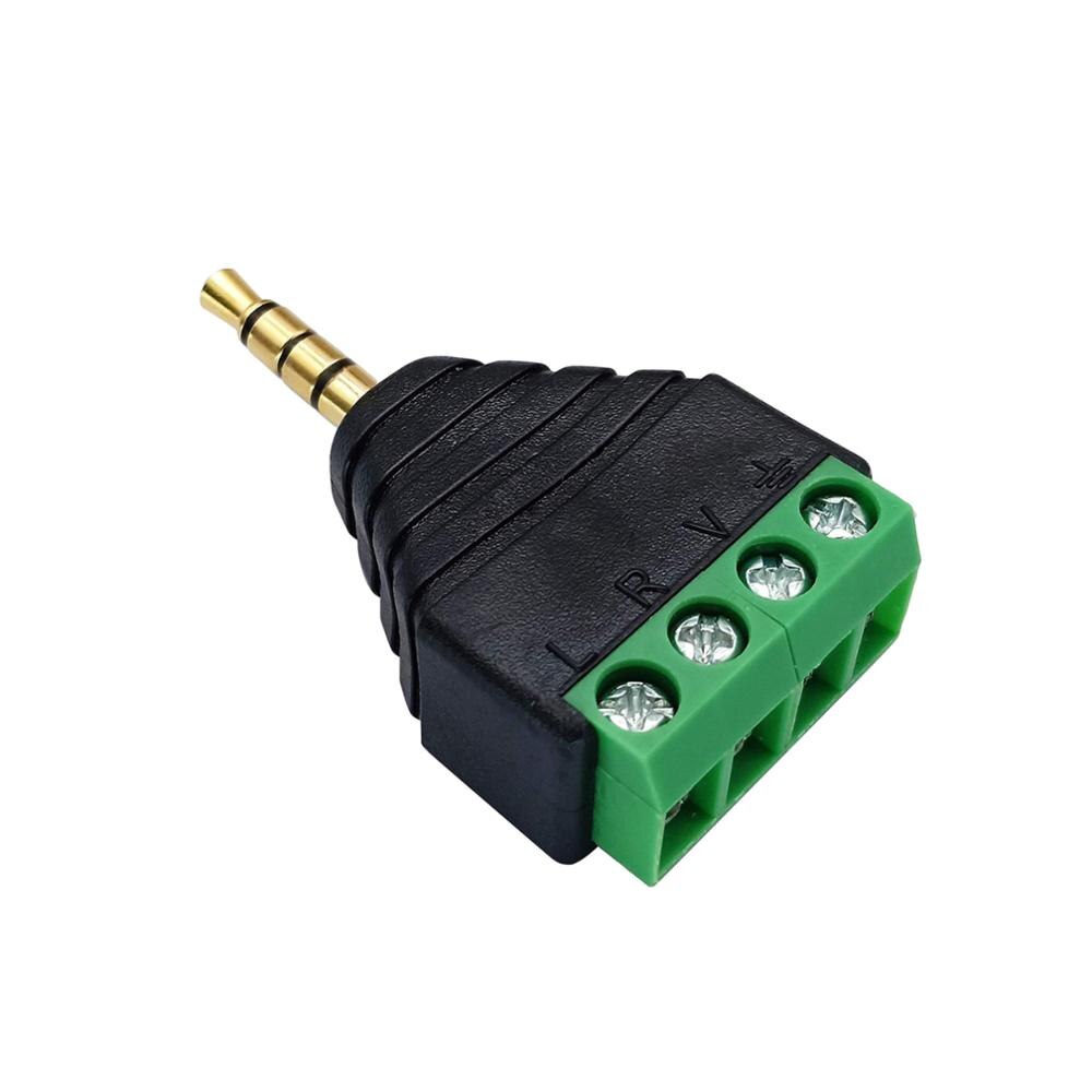 2x3.5mm 1/8 "Stereo 4 Pole Male Plug Naar AV Schro... – Grandado