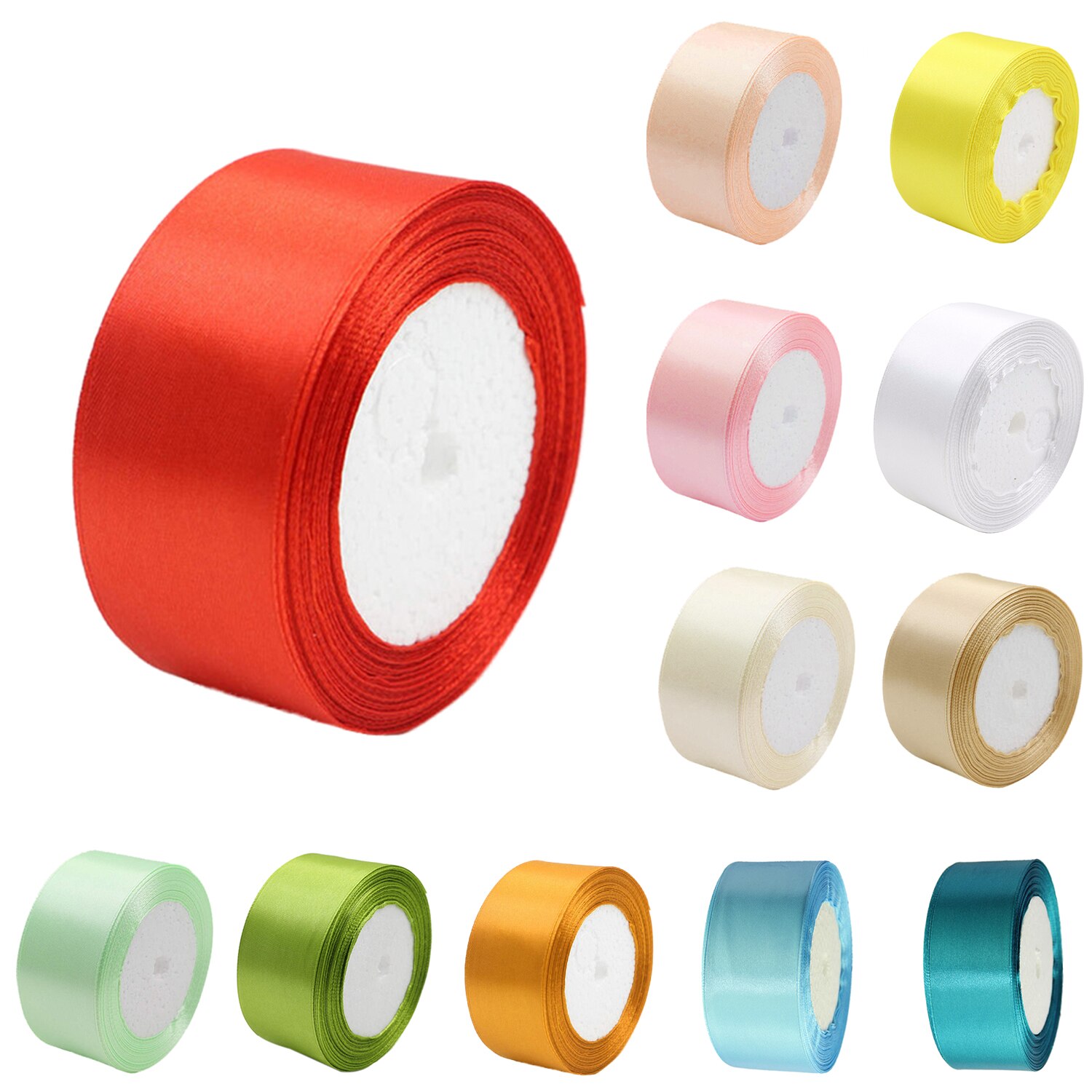 1 roll 40mm 22 Meters silk satin ribbon for weddin... – Grandado