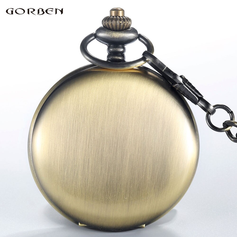 Classy Bronze Polishing Quartz Men Pocket Watch Ro... – Grandado