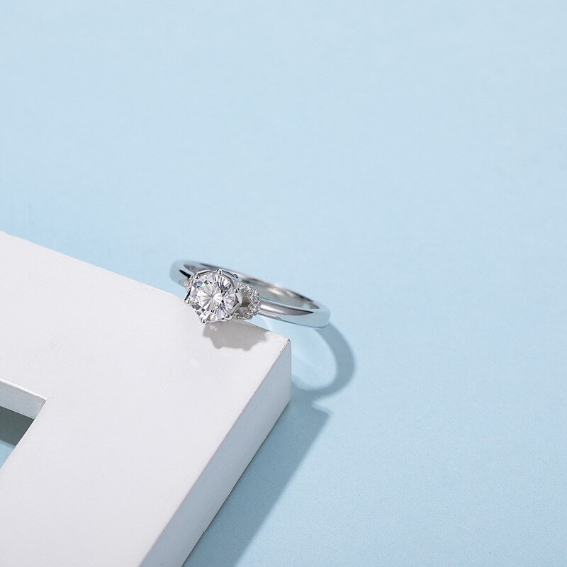925 silver princess cut 0.5 karat 5mm moissanite r... – Vicedeal