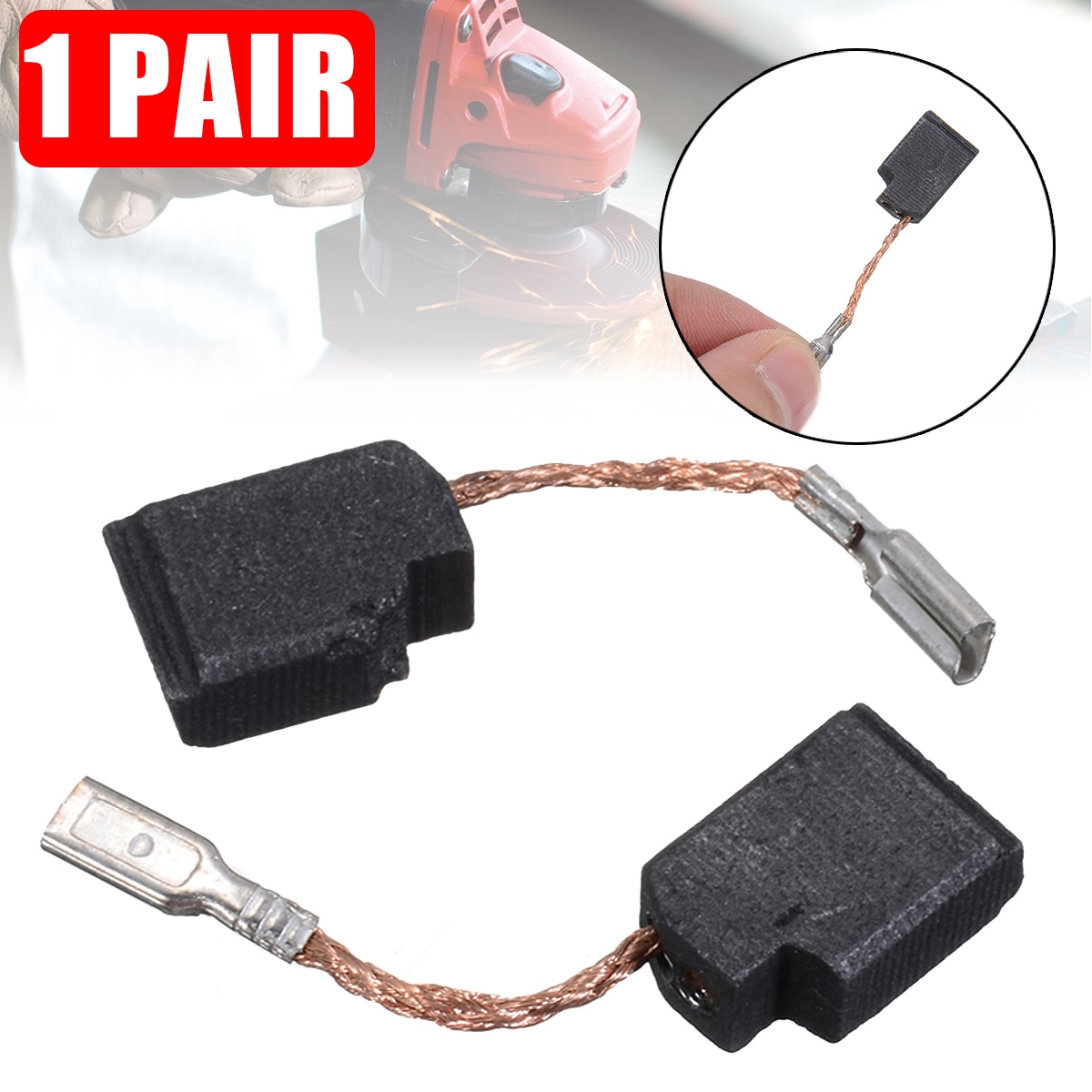 1 Paar Motor Koolborstels Set Strakke Koperdraad V... – Grandado