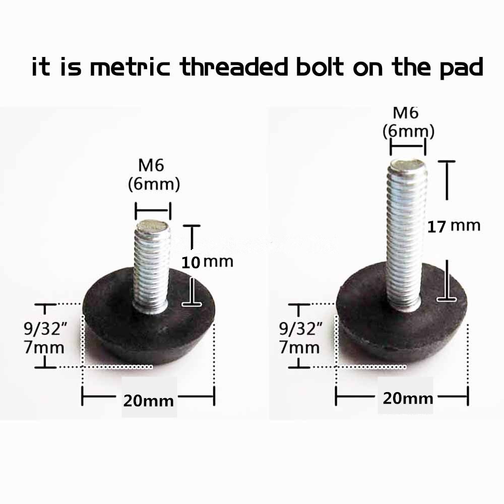 Leveler Basis Schroef-In M6 Bout Op Pad Meubelen T... – Vicedeal