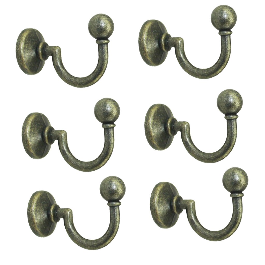6 Pieces Single Key Hooks Wall Mounted Hanger Hook... – Grandado