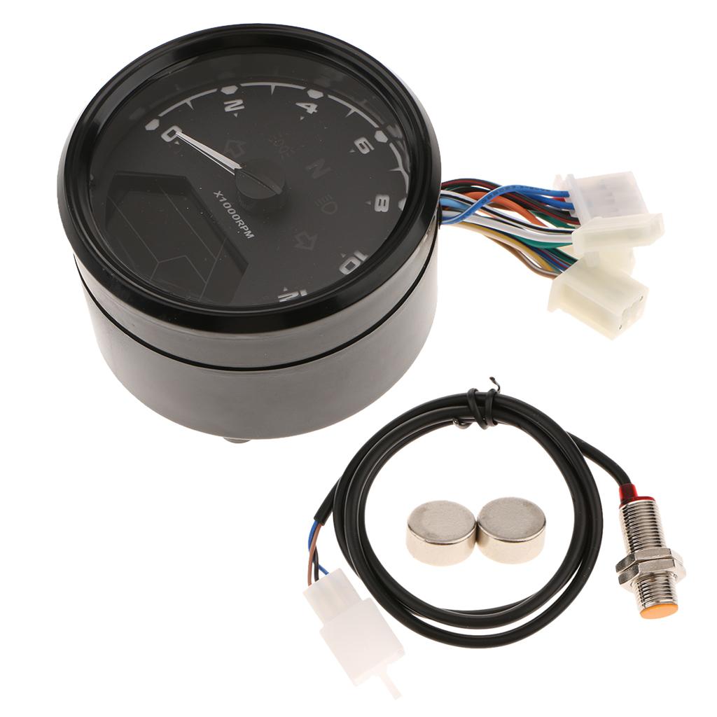 Universal KMH MPH LCD Digital Speedometer Odometer... – Grandado