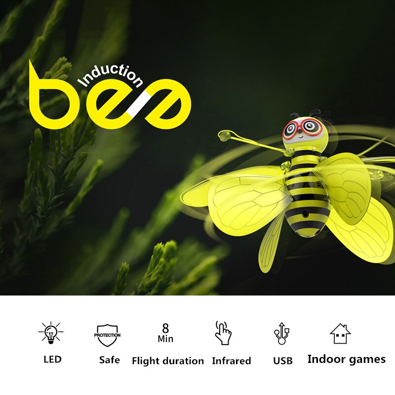Bee rc flying gesture sensing aircraft Infrared se... – Vicedeal