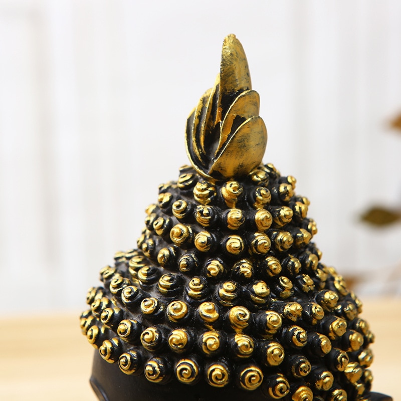 Resin Buddha Head Crafts Buddhist Figure Head Stat... – Grandado