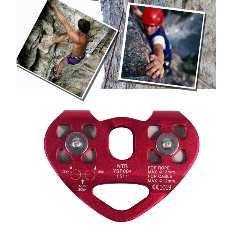 30KN Double Trolley Pulley Aluminum Zip Line Rock ... – Vicedeal