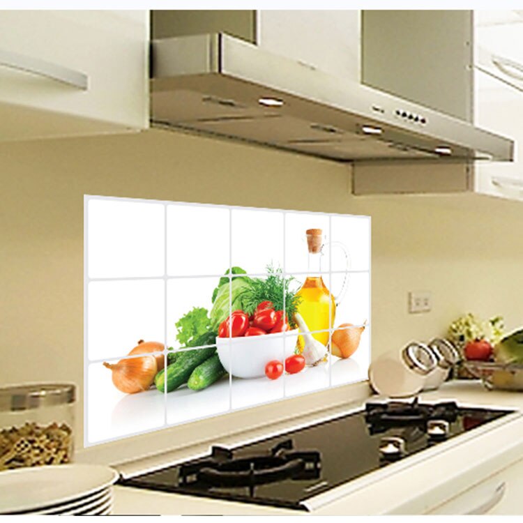 Fruits Vegetables Waterproof Wall Sticker Heat Res... – Grandado