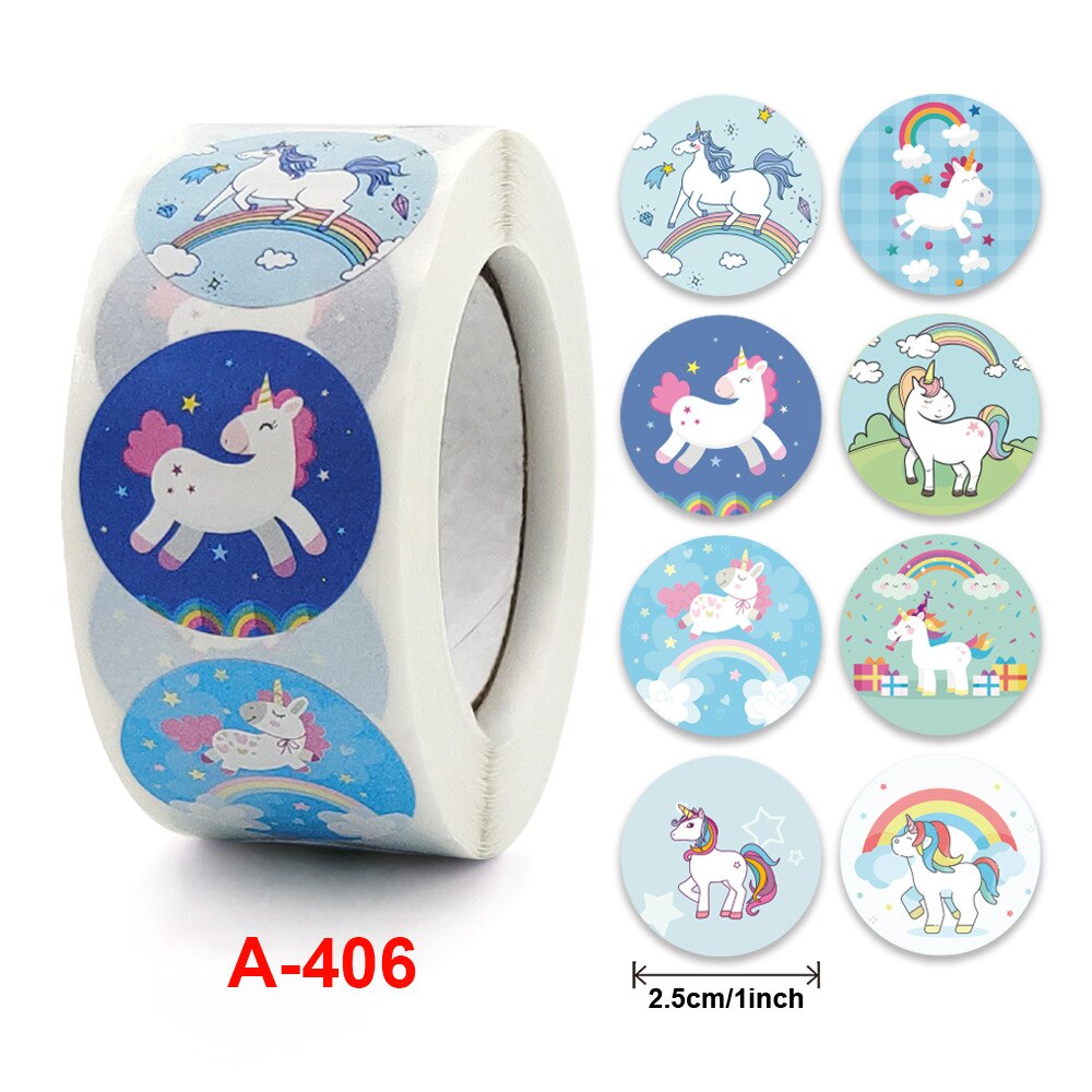 100-500pcs Unicorn Stickers Reward Cute Animals St... – Grandado
