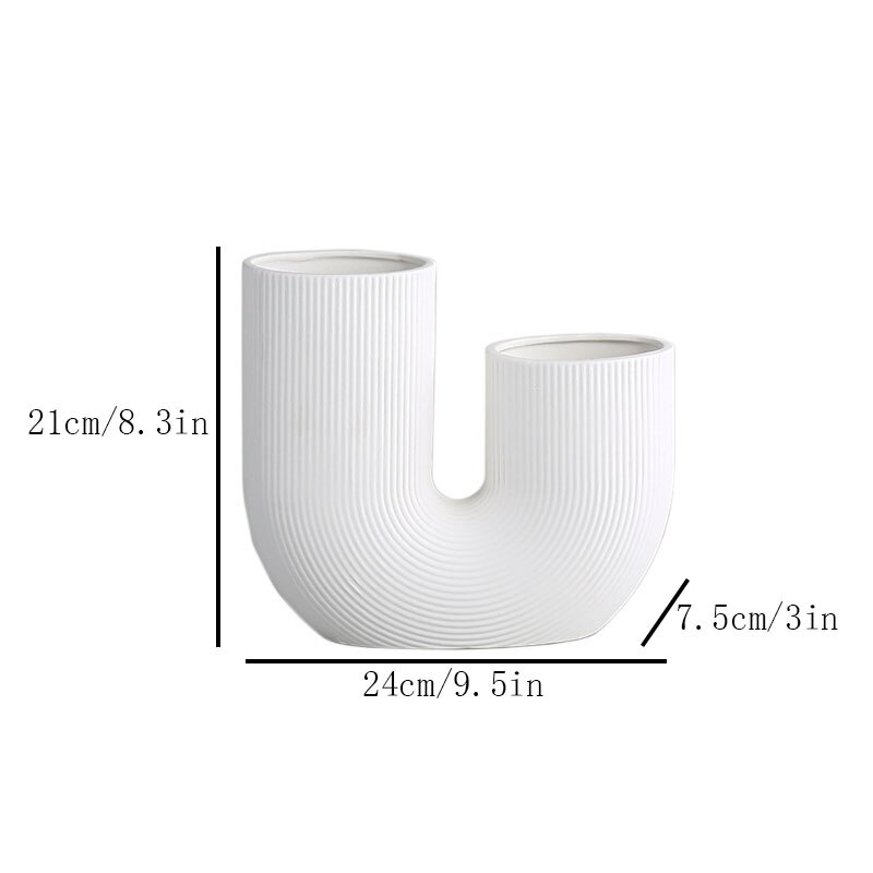 Nordic Ceramic Vase Simple Flower Pot Home Decorat... – Grandado