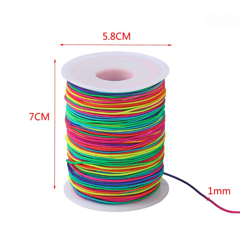 100m Rainbow Colourful Elastic Cord 1mm Thread Str... – Grandado