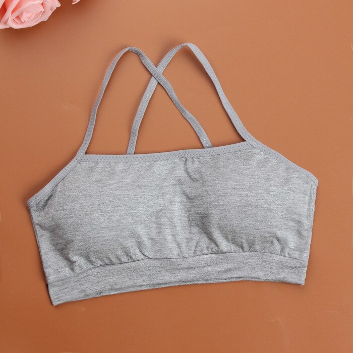 Teenage Girl Underwear Solid Color Cotton Bras Wir... – Grandado