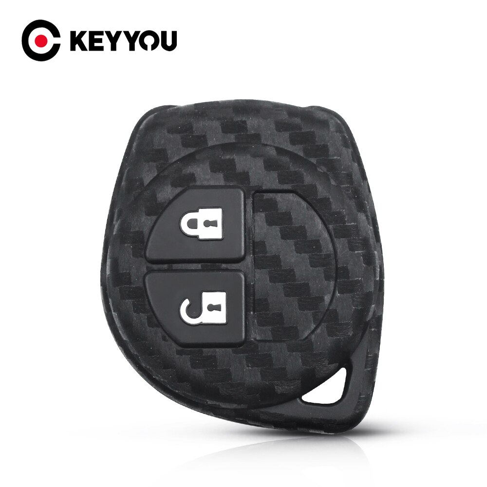 Keyyou Carbon Fiber Siliconen Key Case Rubber Cove... – Grandado