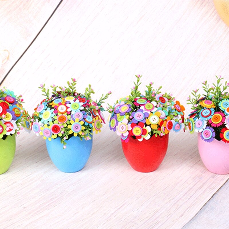 DIY Button Bouquet Crafting Material Flower Making... – Grandado