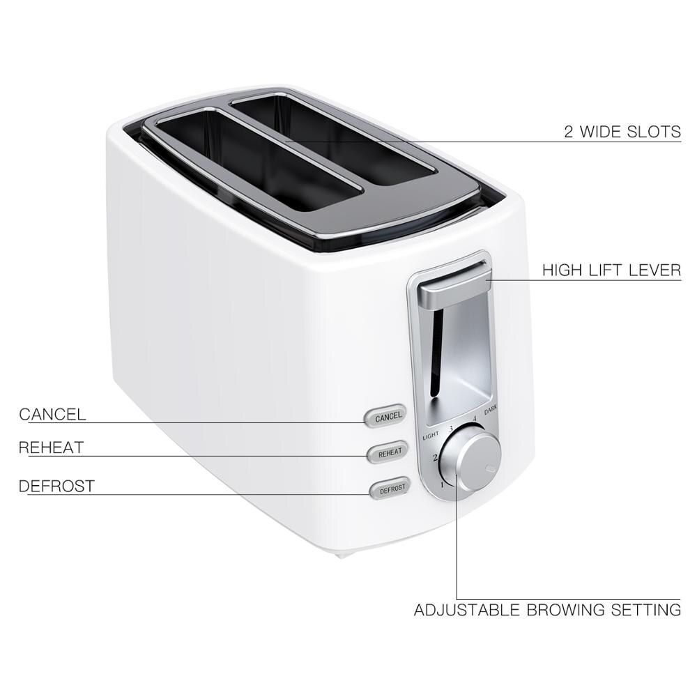 2-Slice Electric Kitchen Toaster Bakeware Set Auto... – Vicedeal