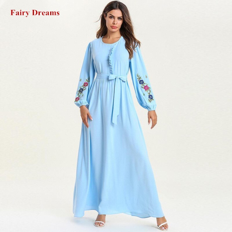 Muslim Dress Women Ramadan Abaya Dubai Turkey Kaft... – Grandado