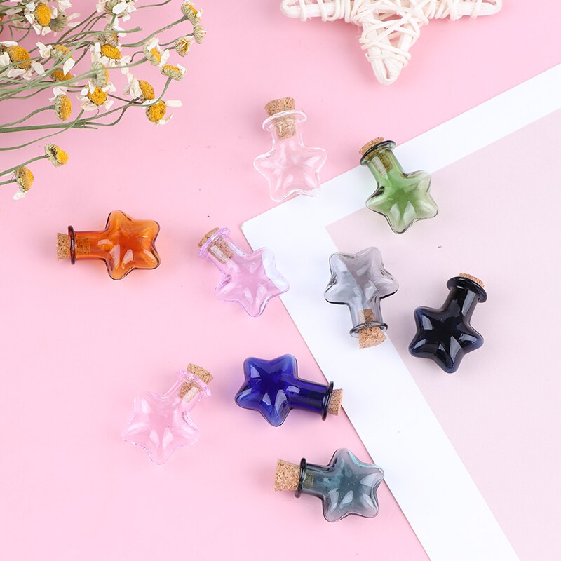 2Pcs Mini Glass Color Bottles Rectangle Cute Bottl... – Grandado