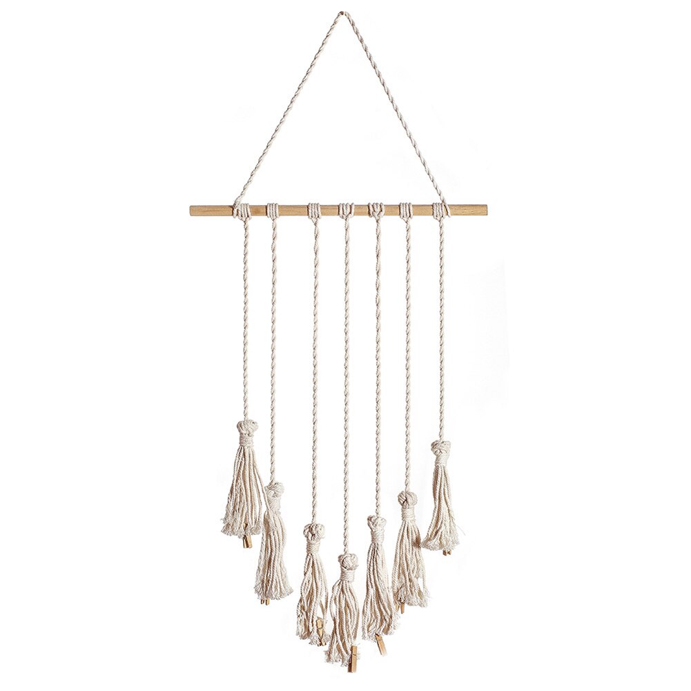 Boho Tassels Wall Art Decor and Photo Display Hold... – Grandado