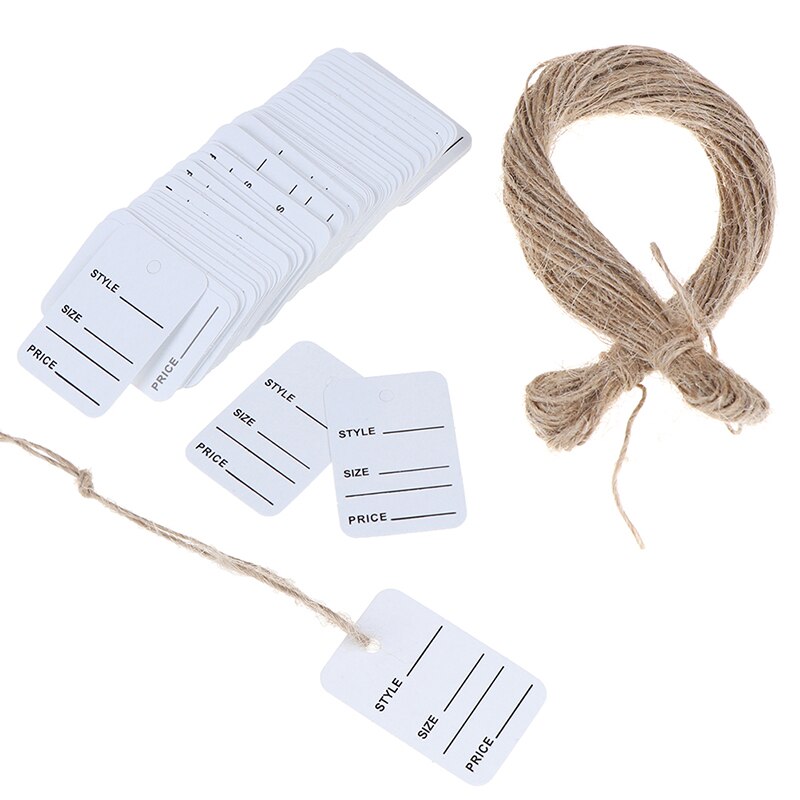 100 Stks/partij Witte Verpakking Label Papier Tags... – Grandado