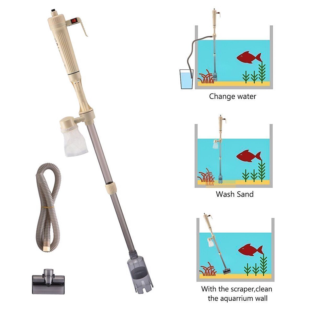 Adjustable length Siphon Cleaner Aquarium Fish Tan... – Grandado