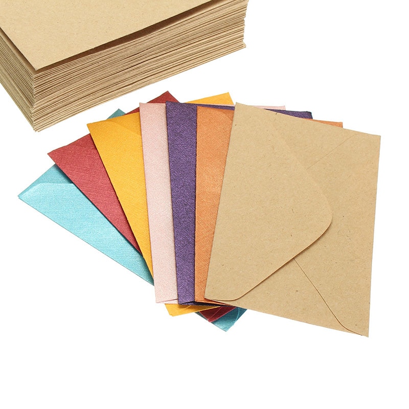 50Pcs Vintage Small Colored Blank Mini Paper Envel... – Vicedeal