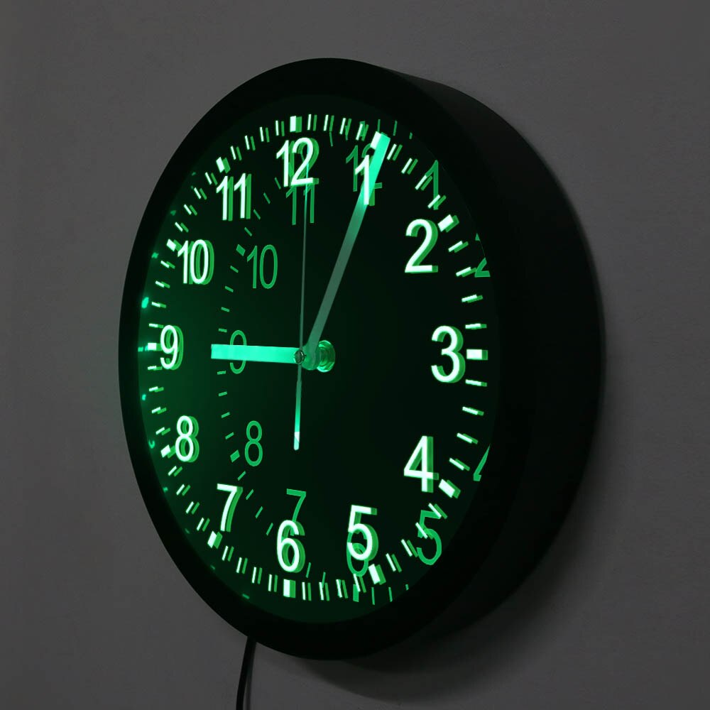 Eenvoudige Arabische Cijfers Led Neon Wandklok Num... – Grandado