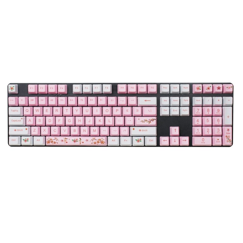 SPYSELF 108 Keys PBT Keycaps Dye-Sublimation Pink ... – Grandado