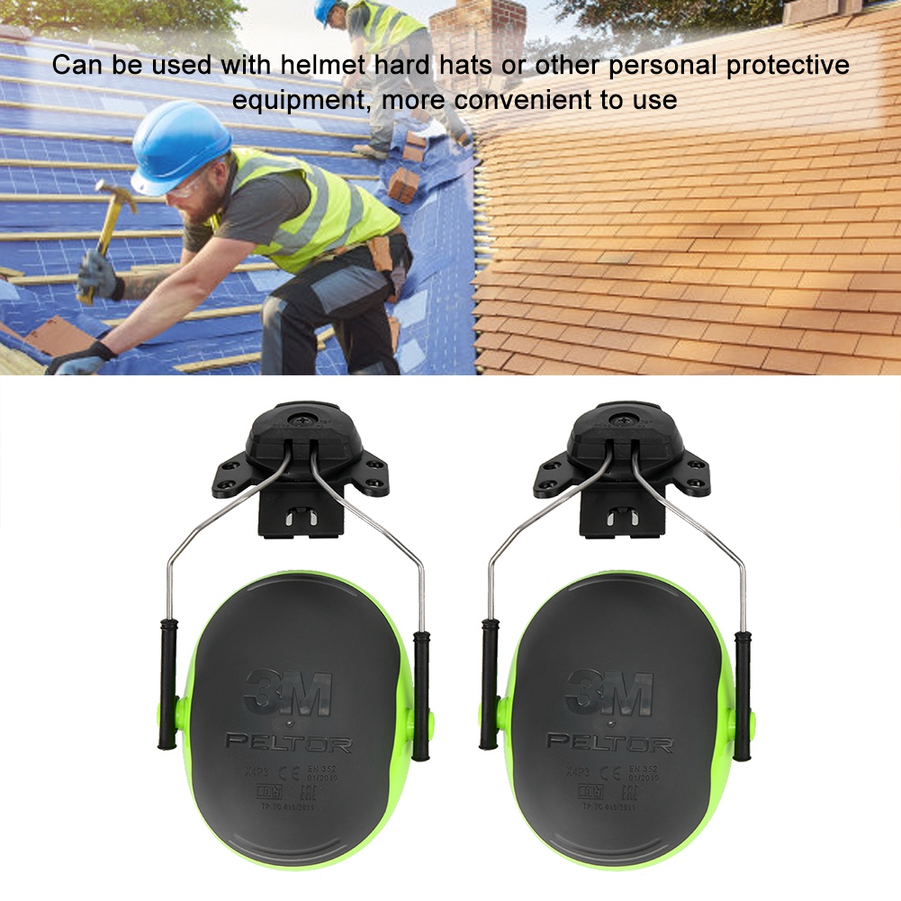 Safety Ear Muffs Hearing Protection Cap Helmet Har... – Vicedeal