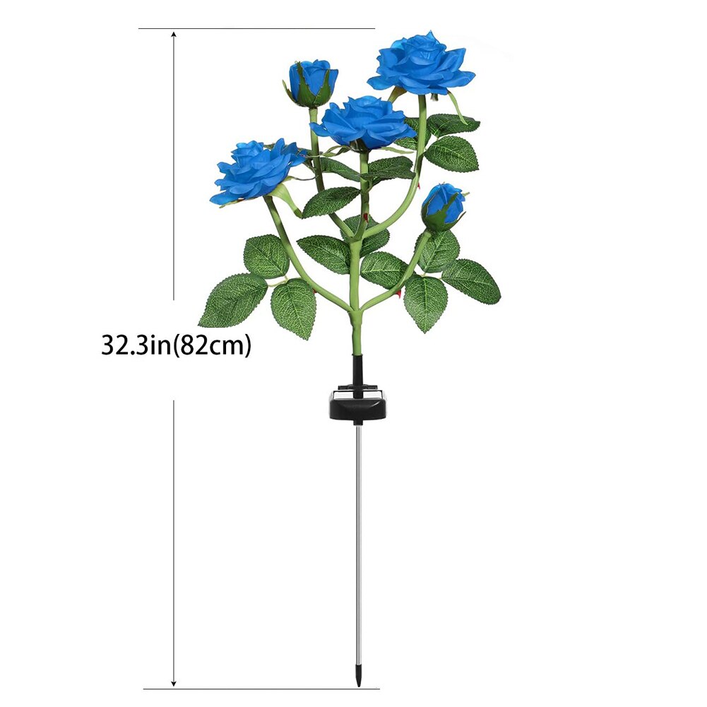 Solar Rose Flowers Lights Waterproof LED Lawn Lamp... – Grandado
