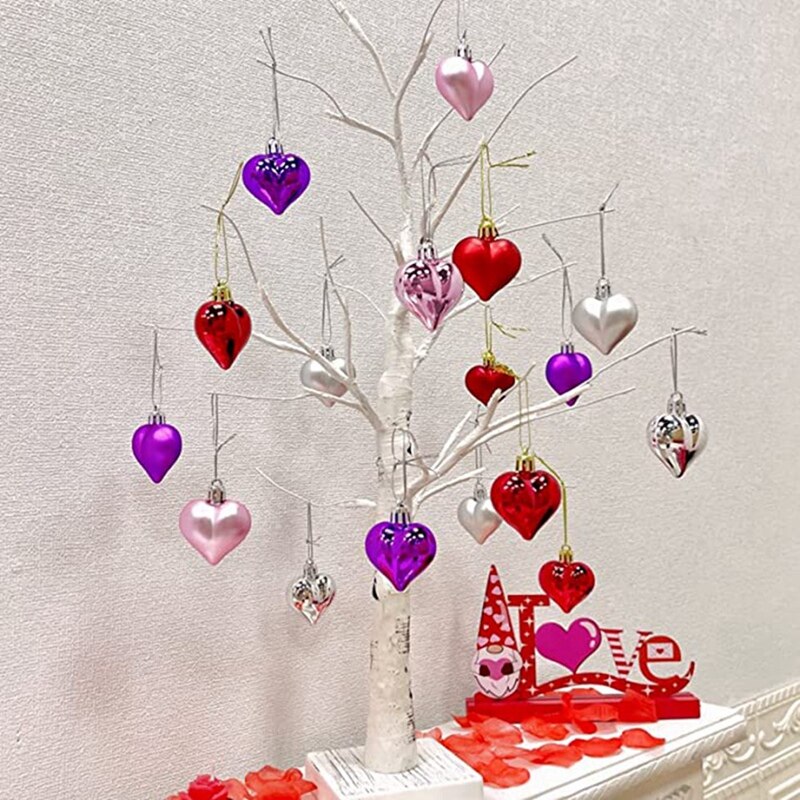 24PCS Valentines Day Decor Heart Shaped Hanging Ba... – Vicedeal