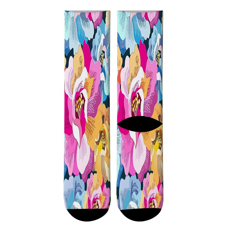 3D Printed Japanese Colorful Paint Crew Socks Men ... – Vicedeal