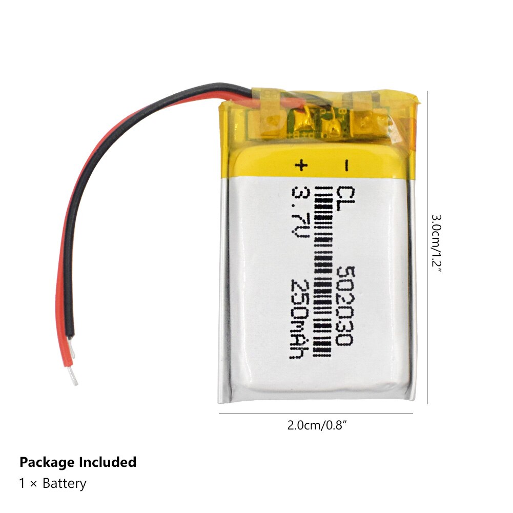 2PCS 502030 Li-Po lithium-akku 3,7 v 250MAH kleine... – Vicedeal