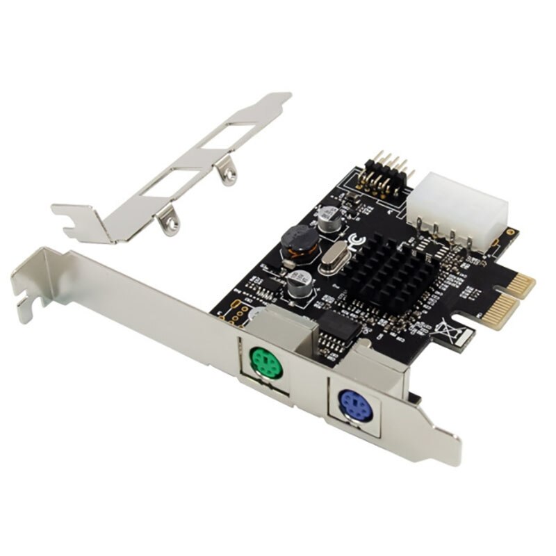 PCI-E Dual Port PS2 Expansion Adapter Card Externa... – Vicedeal