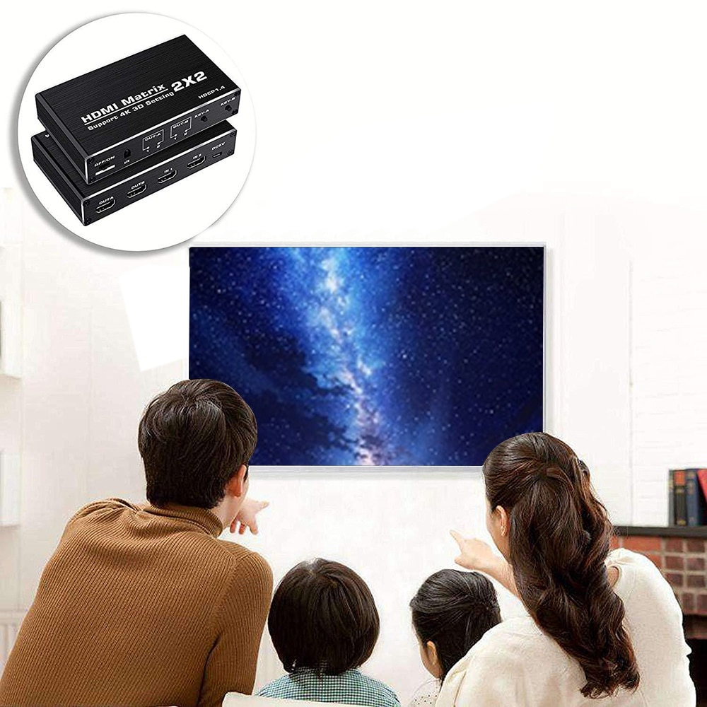 2X2 Matrix Switcher 4K 60Hz, ondersteuning Hdcp 1.... – Grandado