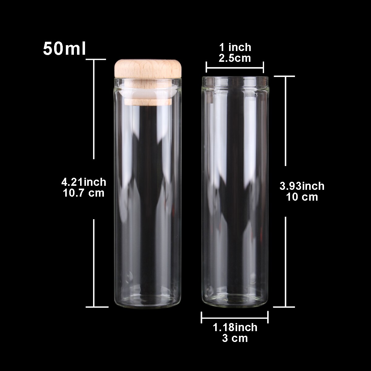 24 pieces 50ml 30*100mm Test Tubes with Wooden Lid... – Vicedeal