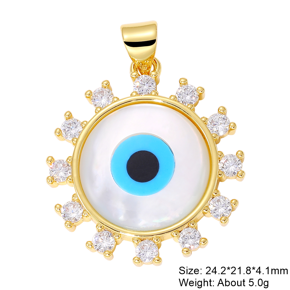 Juya DIY 18K echt vergulde Lucky Turkse Eye hanger... – Grandado