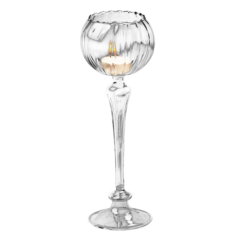 1 Uds decoración de vidrio sostenedor de vela copa... – Grandado