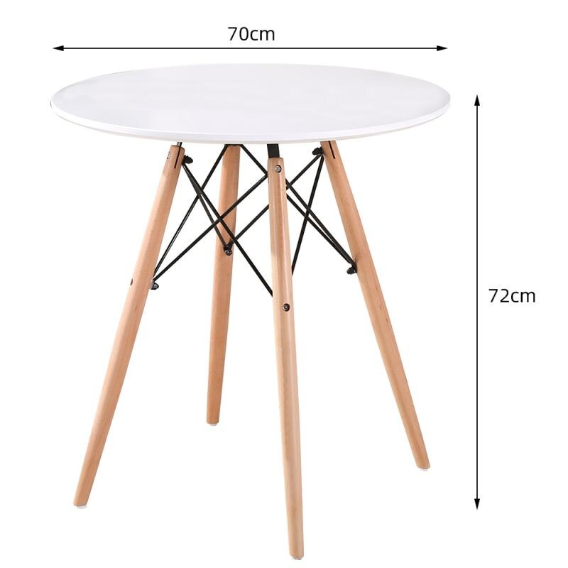 Witte Woonkamer Eettafel Ronde Stijl Casual Tafel ... – Grandado